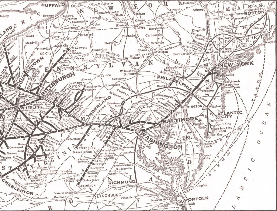 Baltimore & Ohio Railroad (B&O) Maps - B&O