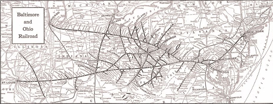 Baltimore & Ohio Railroad (B&O) Maps - B&O
