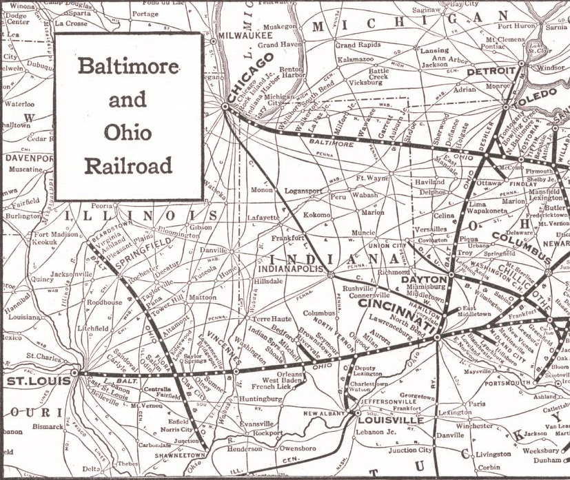 Baltimore & Ohio Railroad (B&O) Maps - B&O